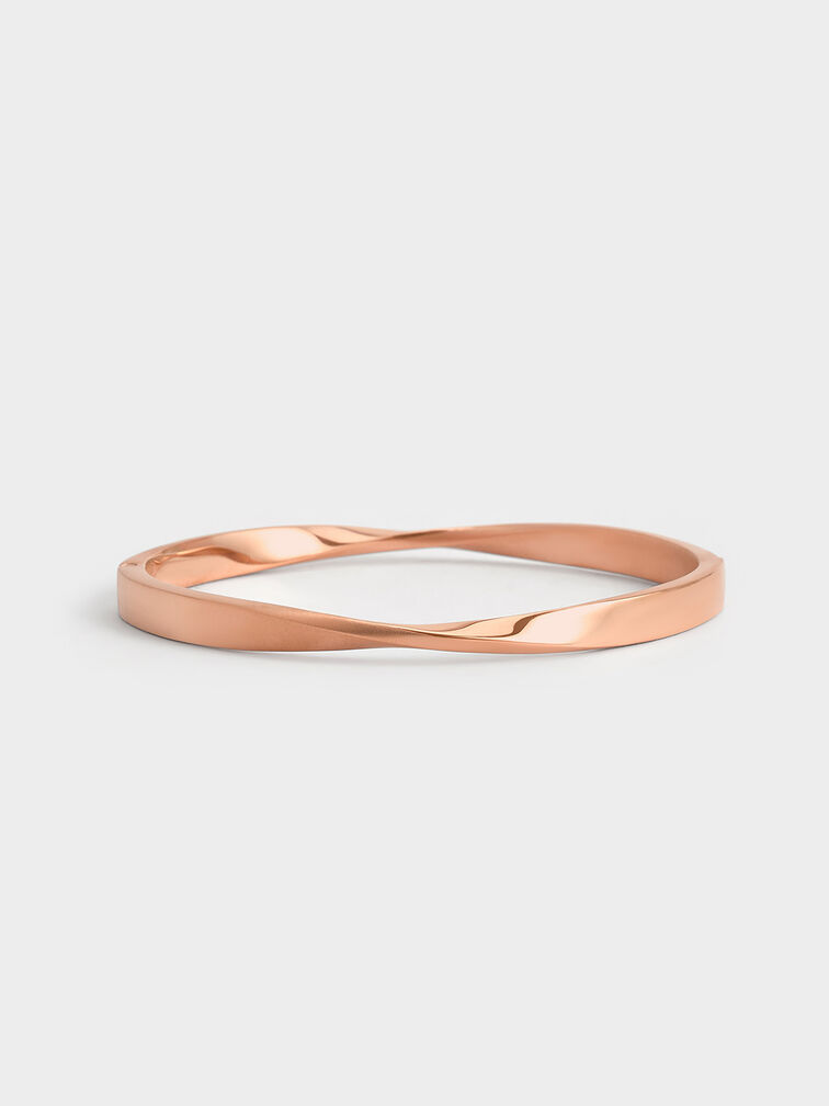 Rose Gold Lena Twist Bangle - CHARLES & KEITH UK