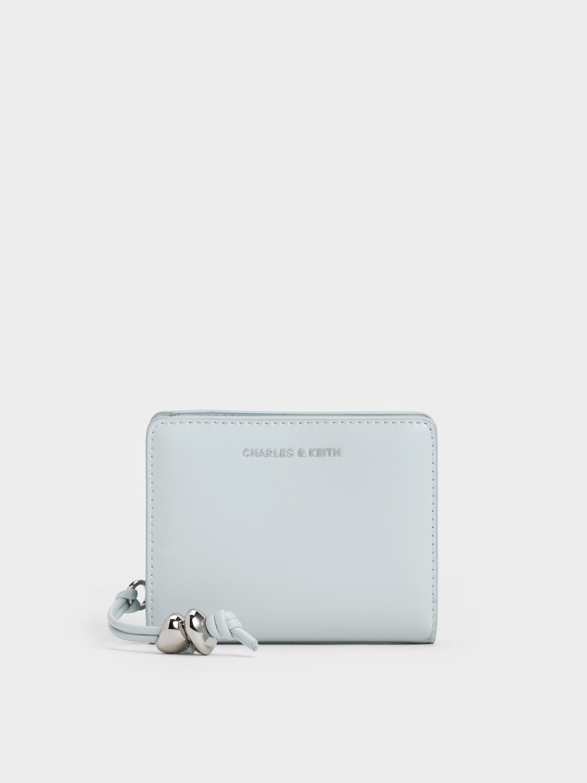 Sea Salt Blue Augustine Sculptural-Detail Small Wallet - CHARLES & KEITH UK