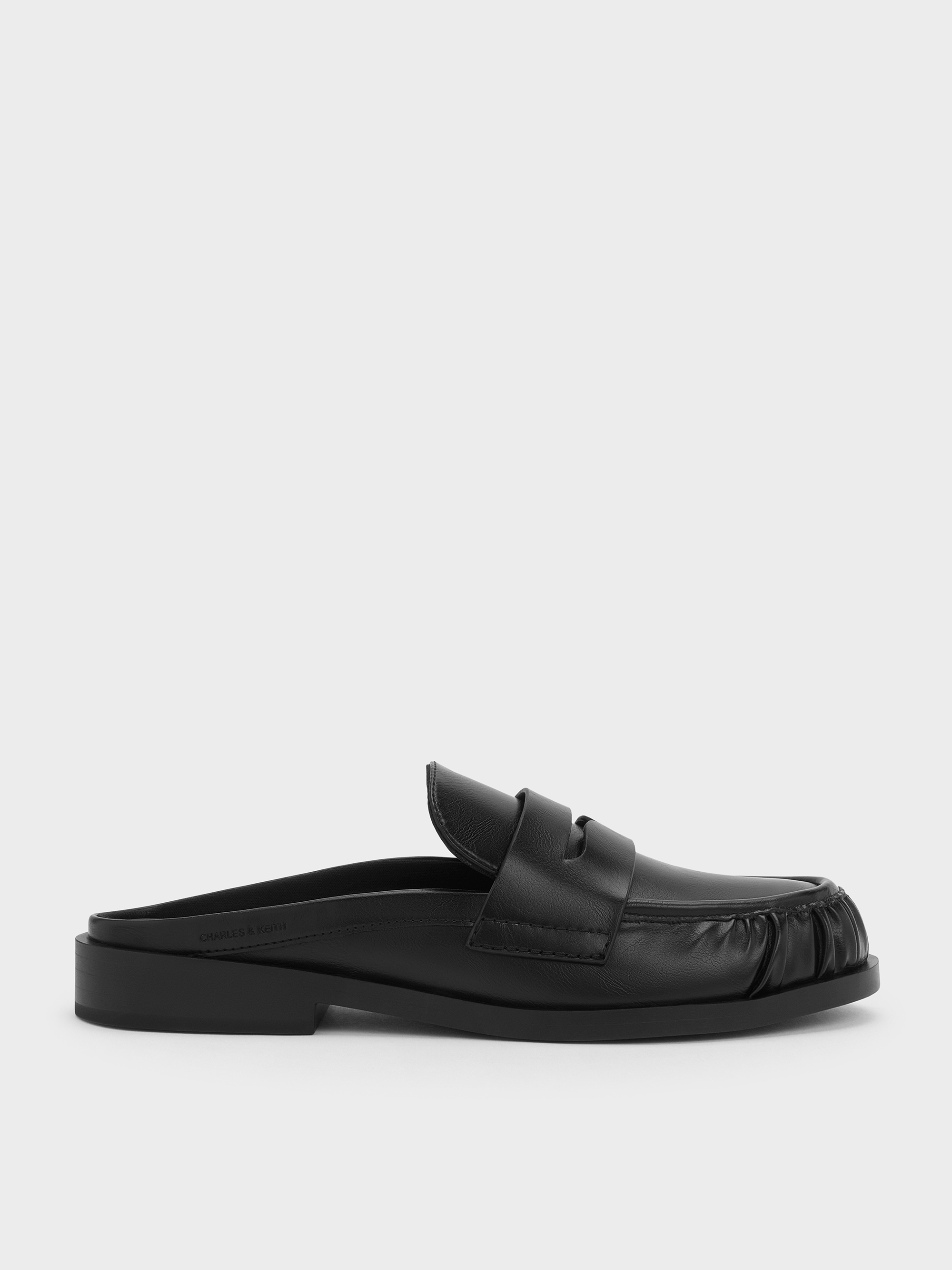 Black Dylan Penny Loafer Mules - CHARLES & KEITH UK